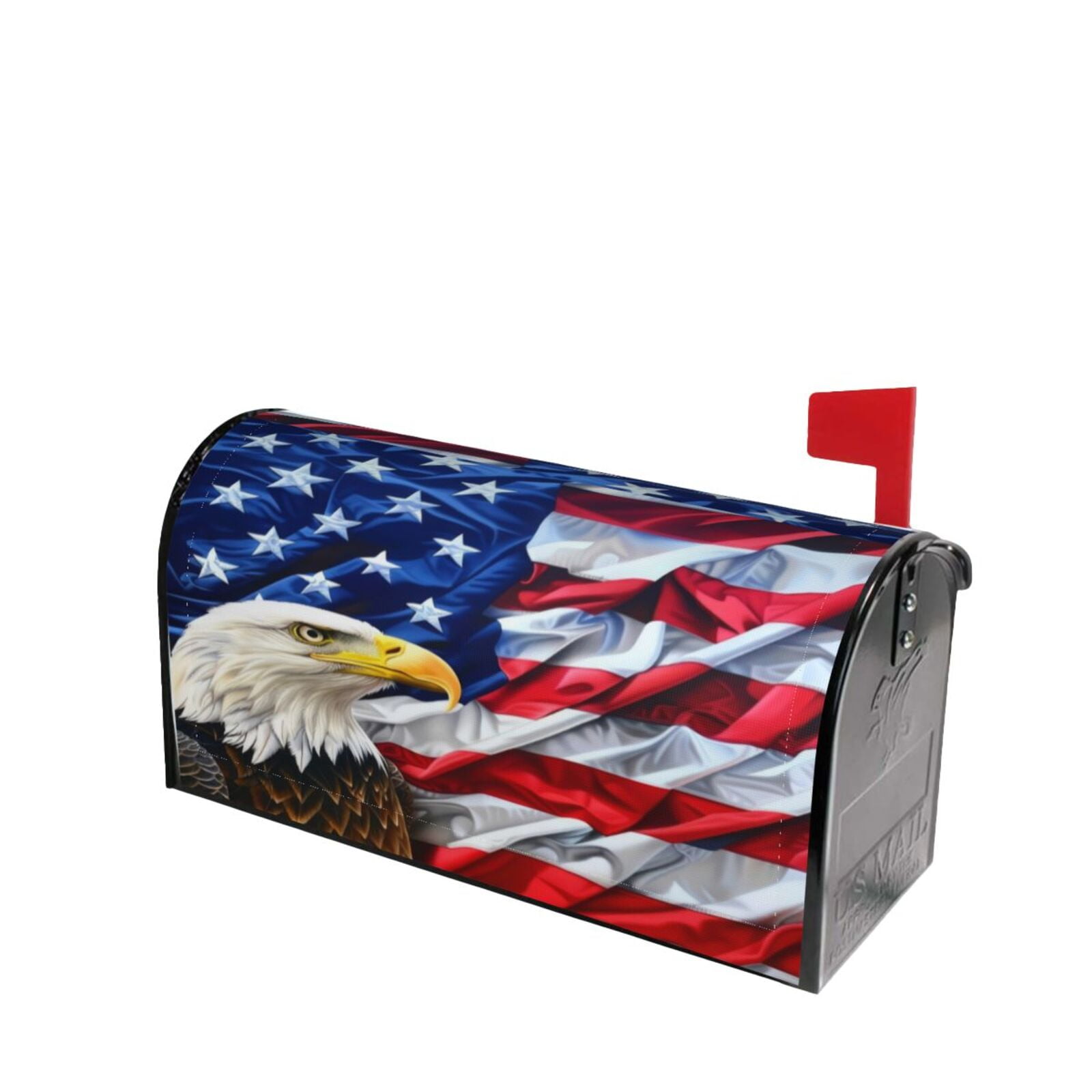 PHELIKA American Flag Eagle 05 Magnetic Mailbox Covers Post Letter Box ...