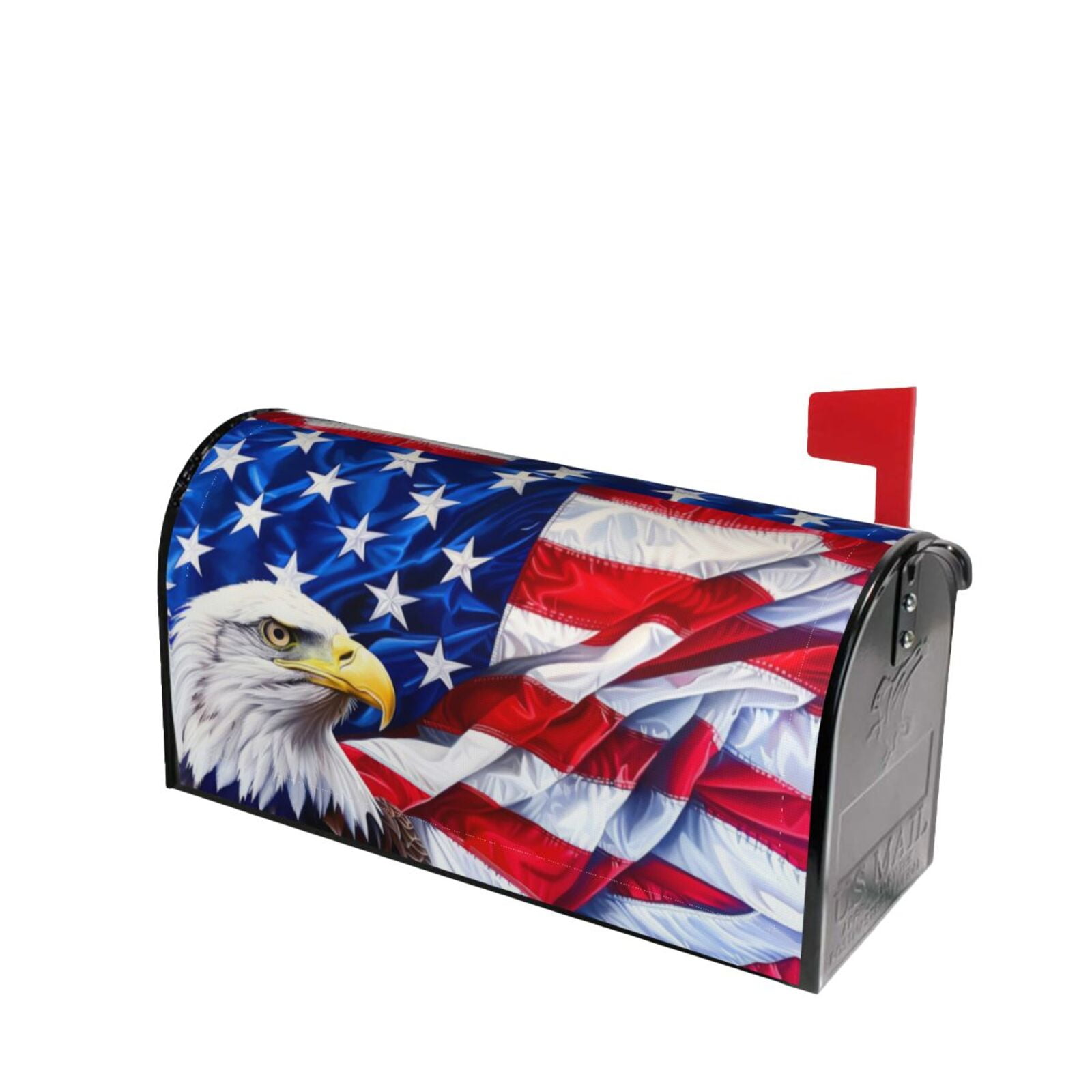 PHELIKA American Flag Eagle 07 Magnetic Mailbox Covers Post Letter Box ...