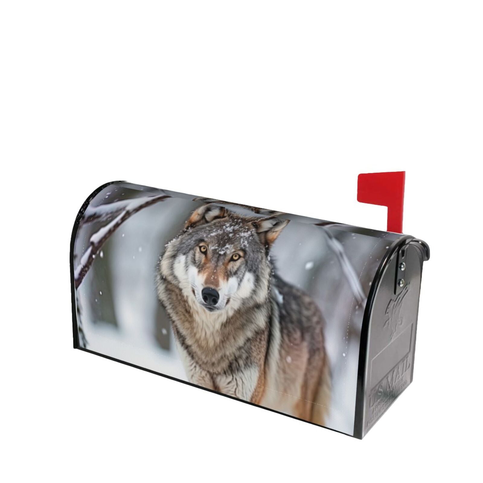 PHELIKA Animal Wolf Tree 02 Magnetic Mailbox Covers Post Letter Box ...