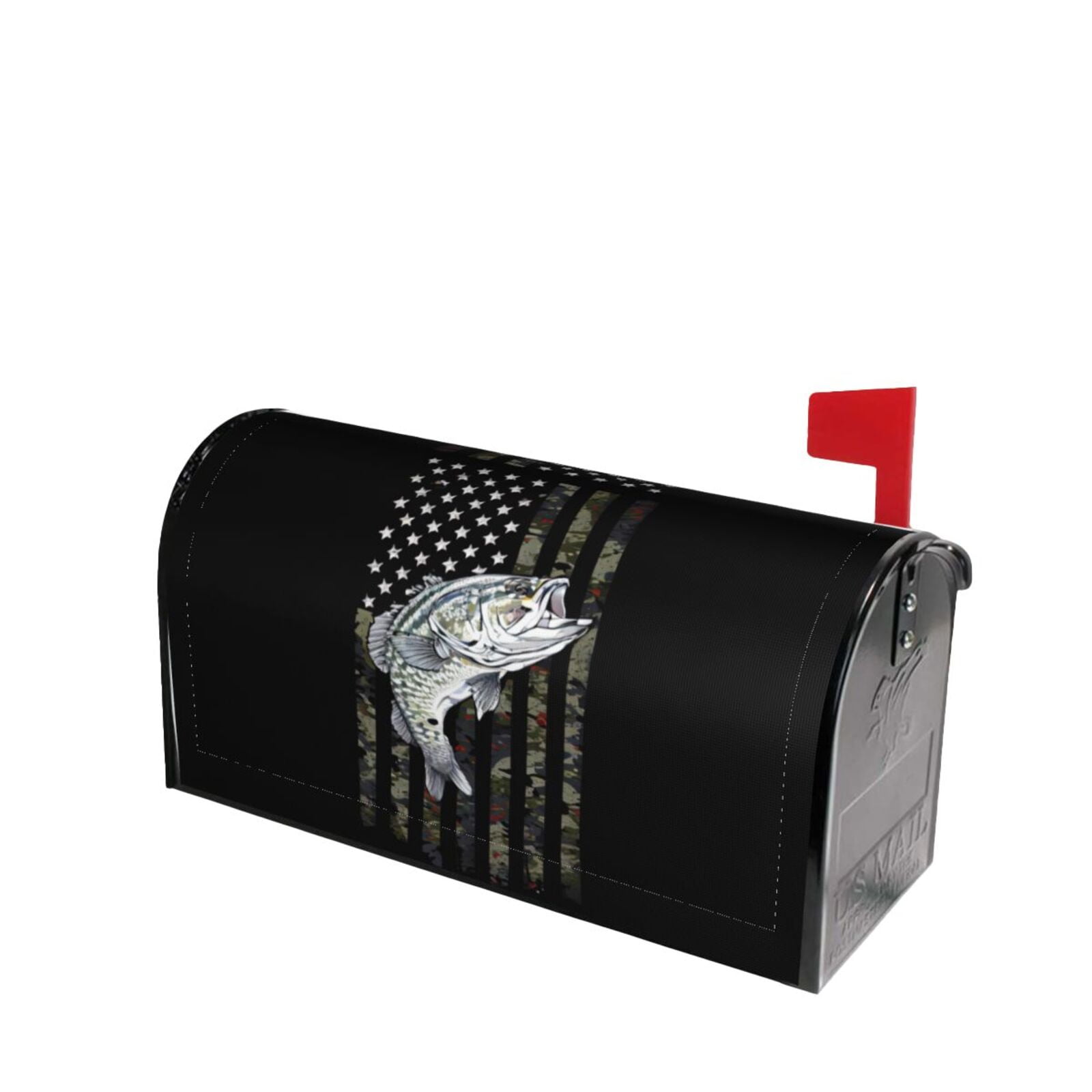 PHELIKA Bass Fishing Camouflage Flag Magnetic Mailbox Covers Post ...