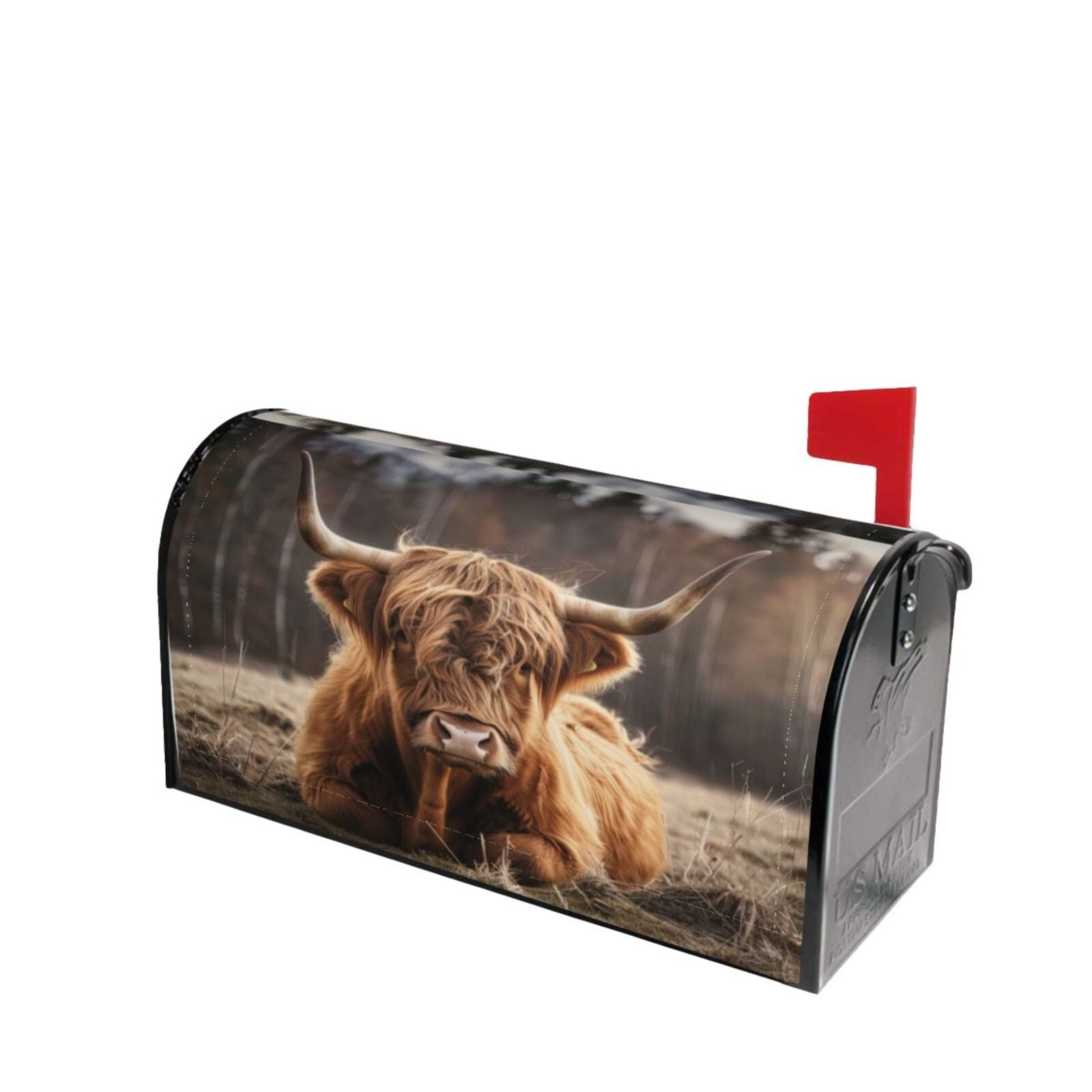 PHELIKA Beautiful Highland Cow 05 Magnetic Mailbox Covers Post Letter ...