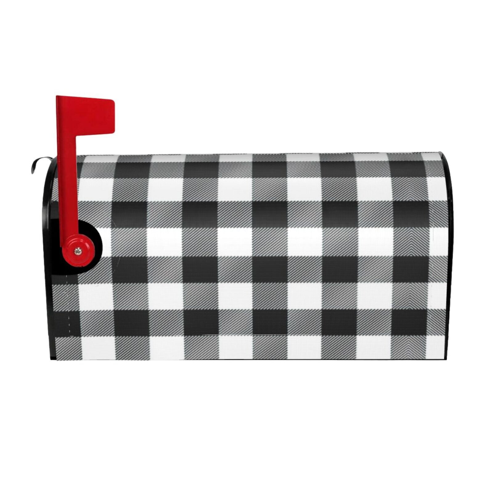 PHELIKA Black White Buffalo Plaid Check Magnetic Mailbox Covers ...