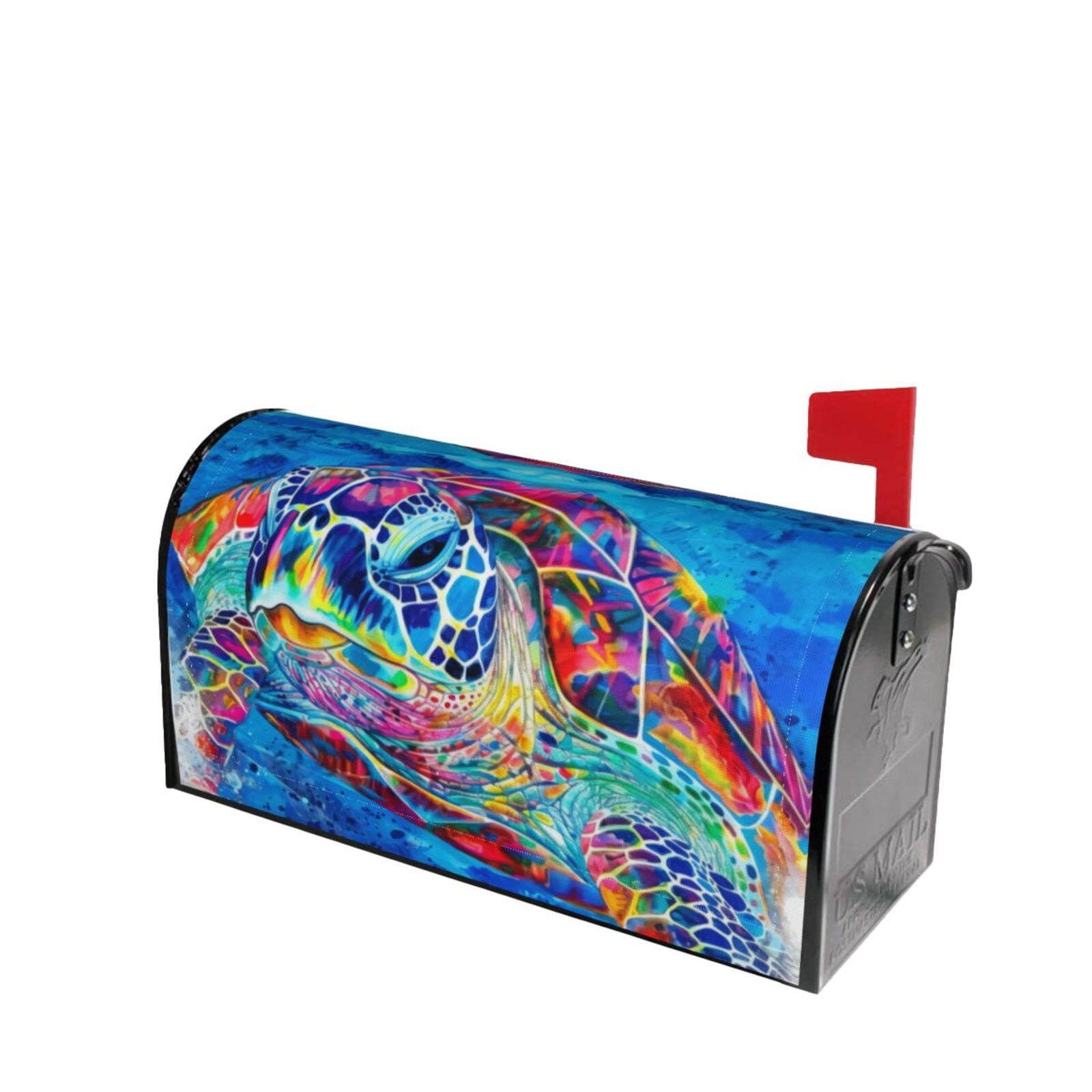 PHELIKA Colorful Sea Turtle Blue Ocean 04 Magnetic Mailbox Covers Post ...
