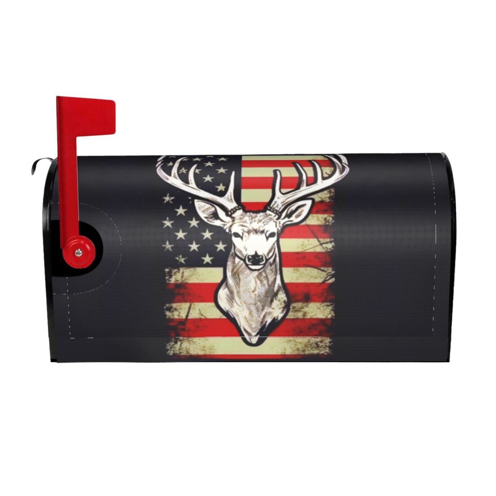 PHELIKA Deer American Flag Hunting 02 Mailbox Covers Magnetic Mailbox ...