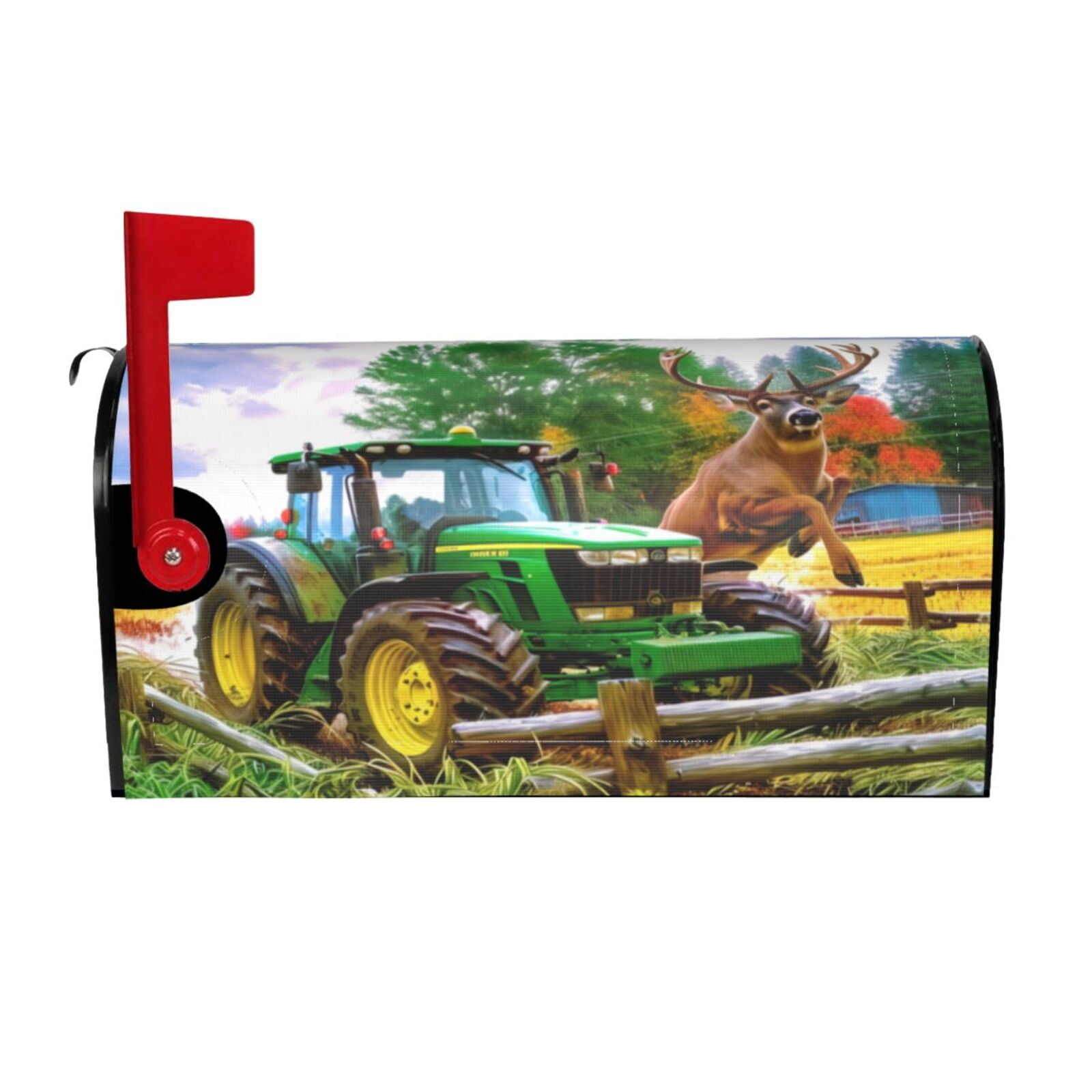 PHELIKA Farm Tractor Nature Deer 02 Mailbox Covers Magnetic Mailbox ...