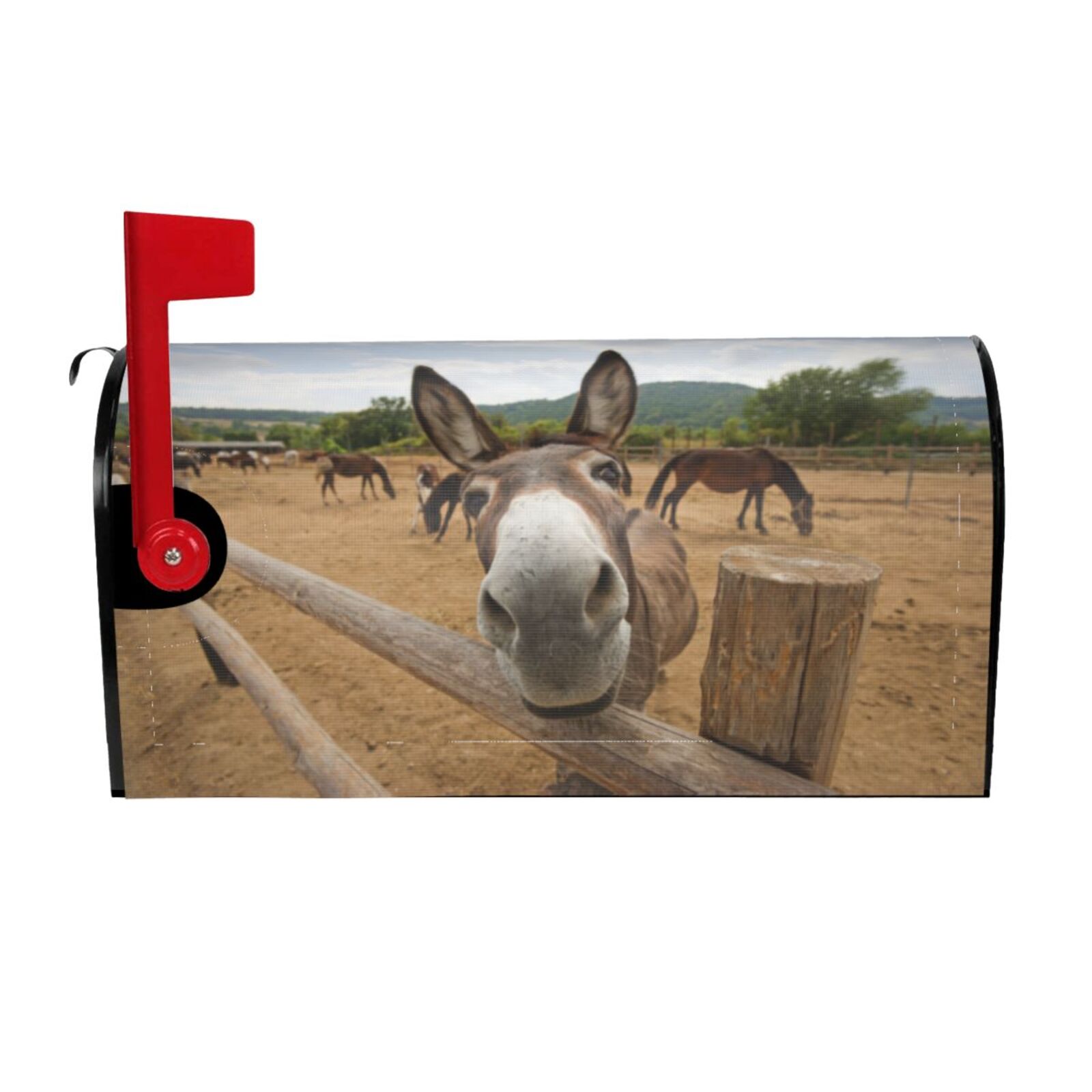 PHELIKA Funny Donkey Magnetic Mailbox Covers Standard Size 21"H x 18"W ...