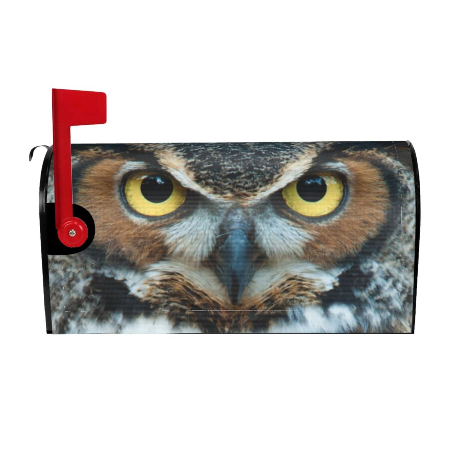 PHELIKA Great Horned Owl Golden Eyes Magnetic Mailbox Covers Standard ...
