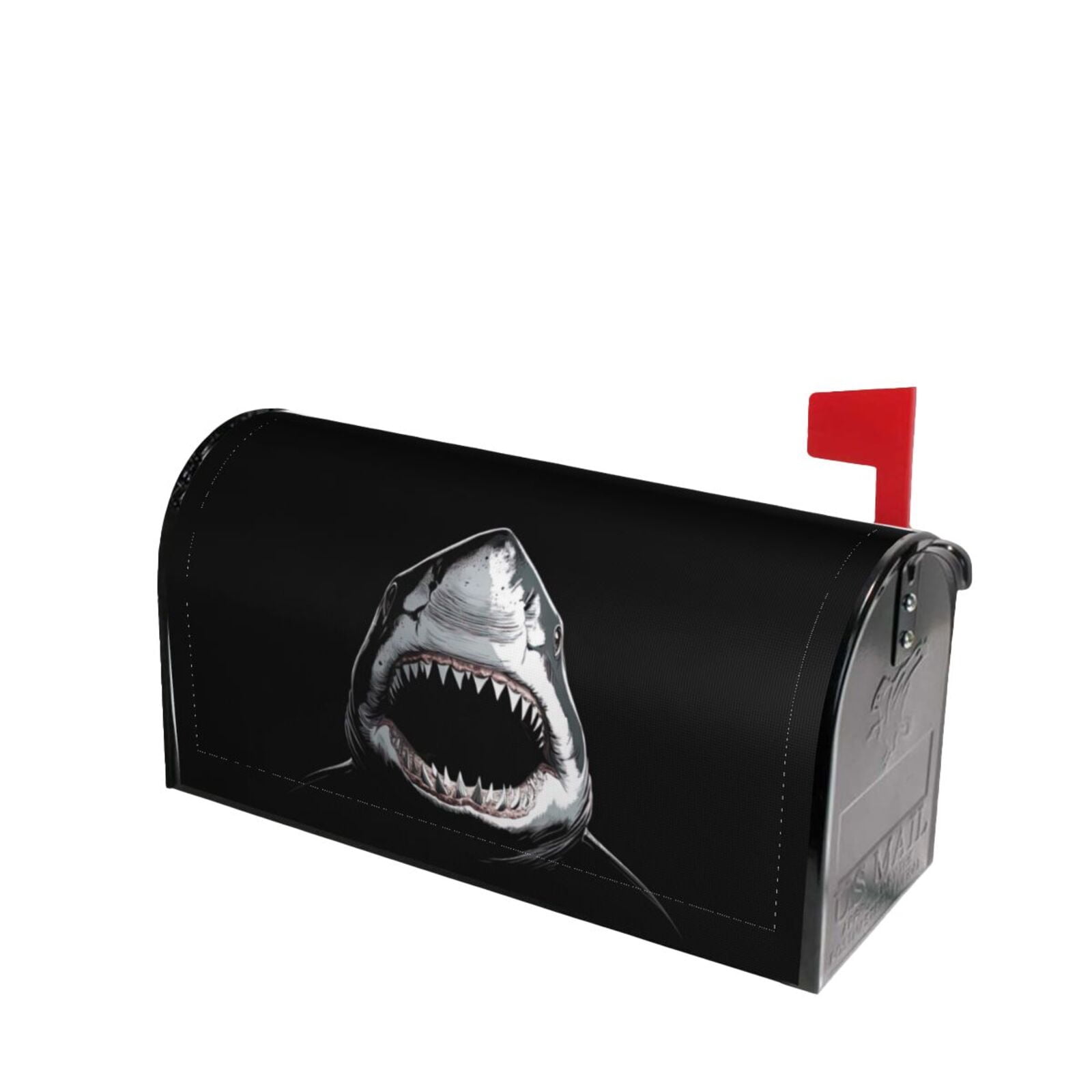 PHELIKA Great White Shark Bite Magnetic Mailbox Covers Standard Size 25 ...