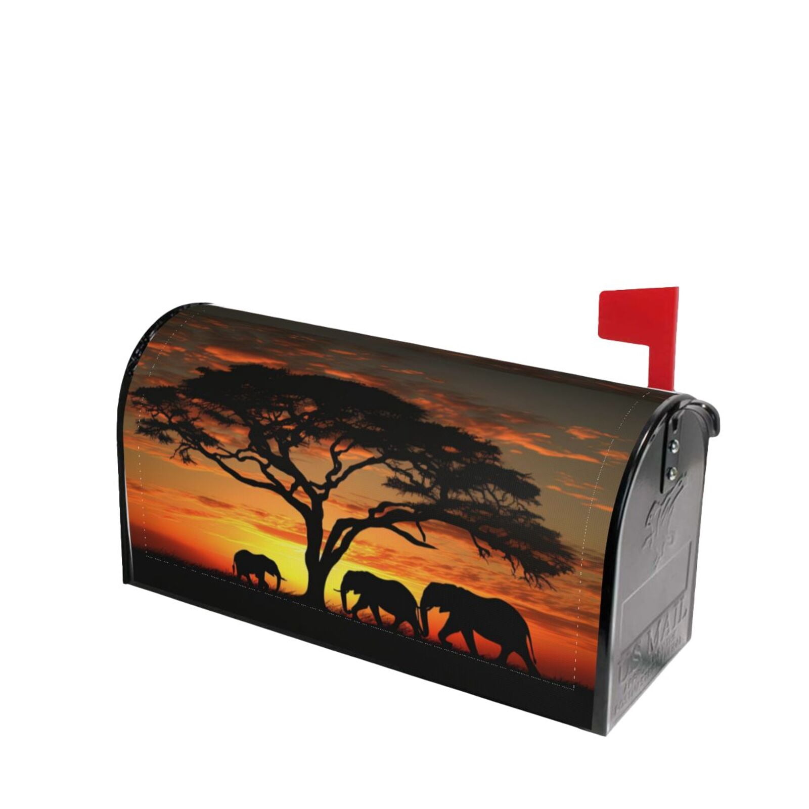 PHELIKA Group Of In Africa Elephant Magnetic Mailbox Covers Standard ...