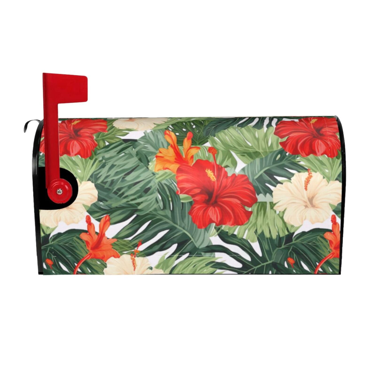 PHELIKA Hawaiian Summer Tropical Island Vegetation Leaves With Hibiscus ...