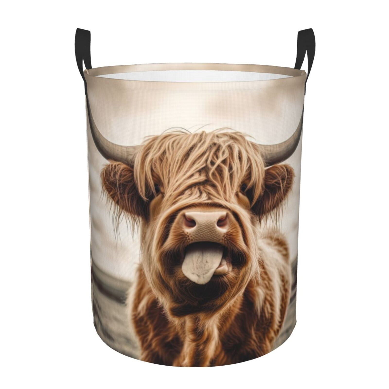 PHELIKA Highland Cow 01 Laundry Hamper Waterproof Foldable Oxford ...