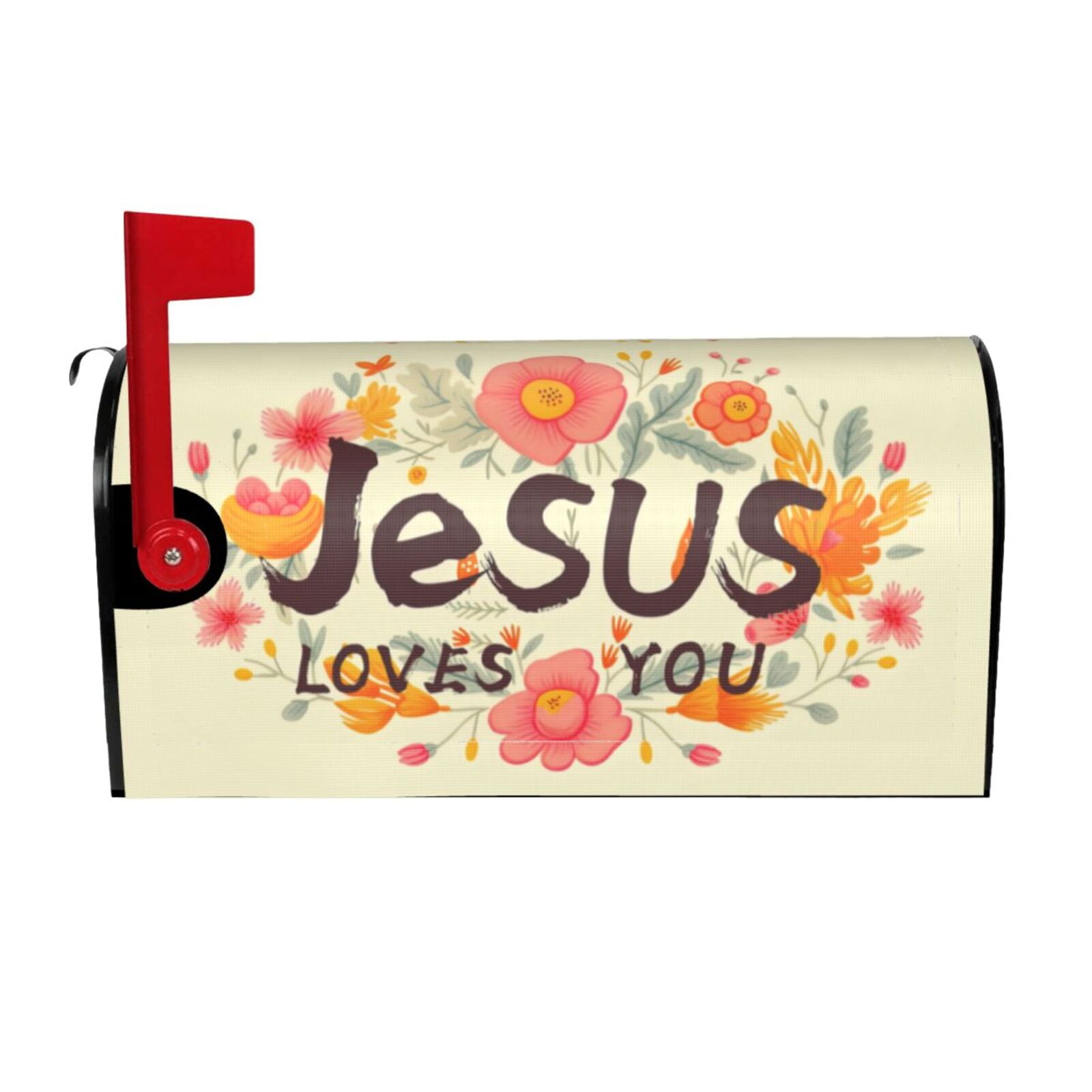 PHELIKA Jesus Loves You Christian Monogram 01 Magnetic Mailbox Covers ...