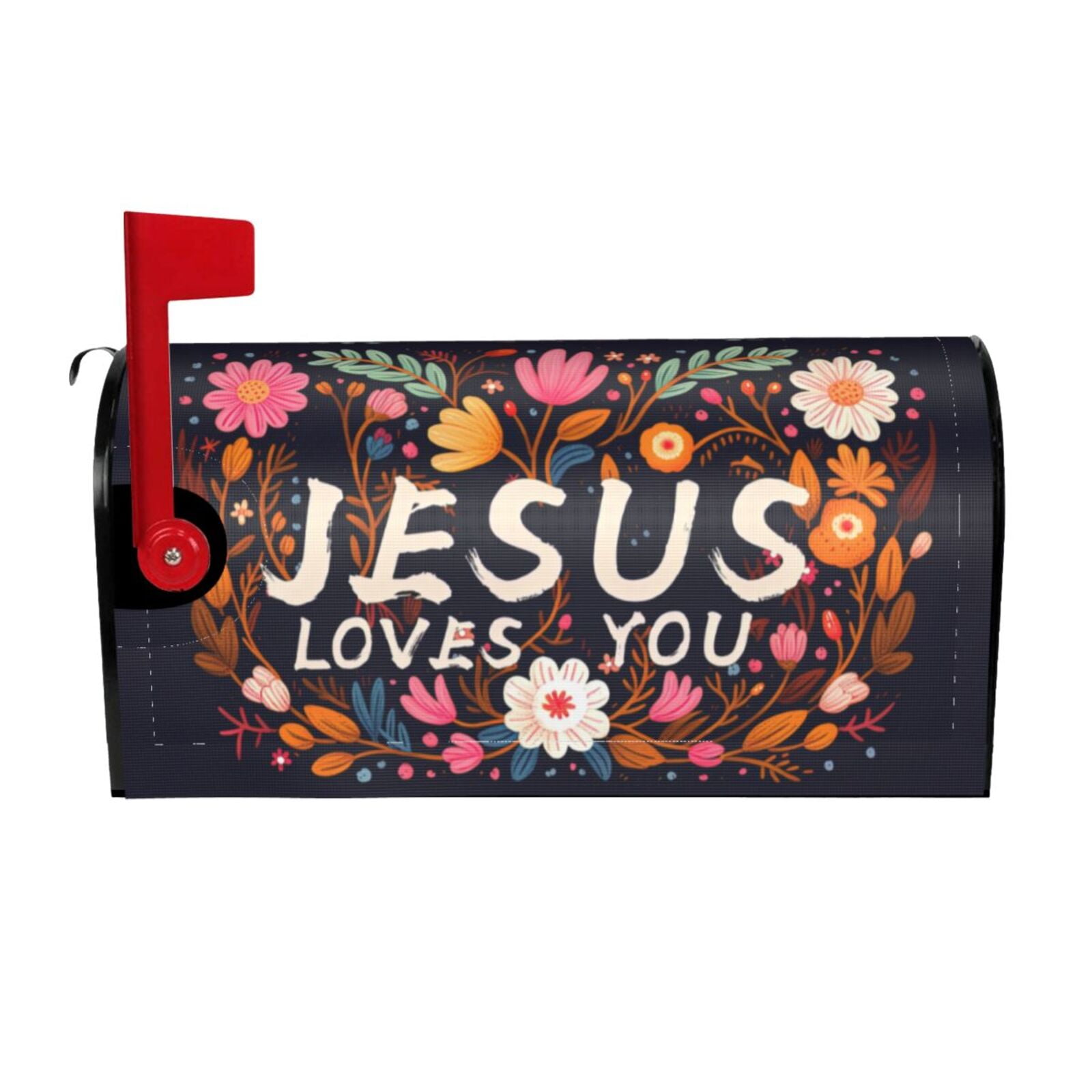 PHELIKA Jesus Loves You Christian Monogram 02 Magnetic Mailbox Covers ...