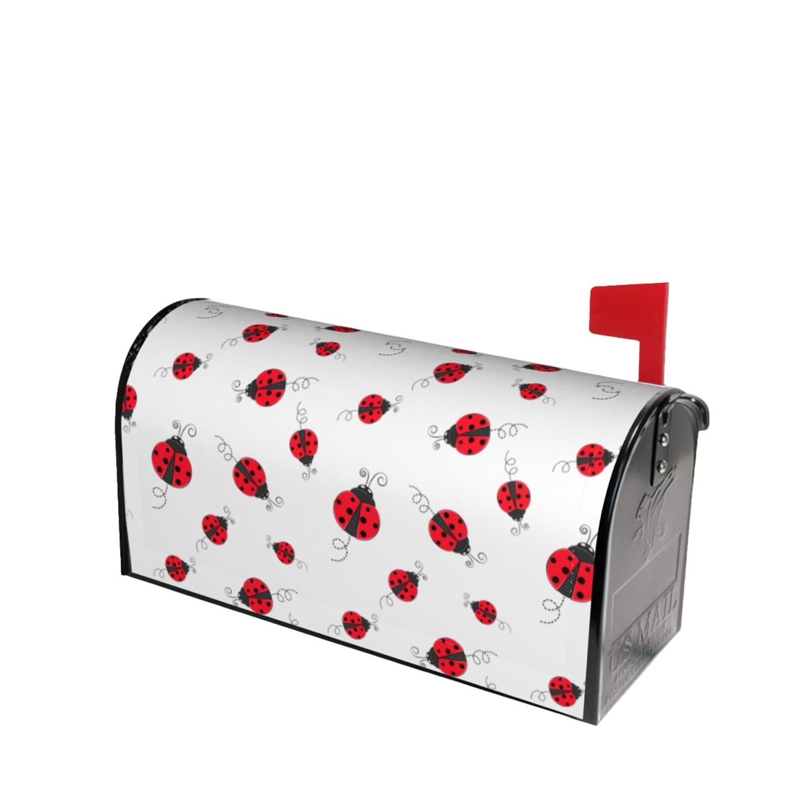 PHELIKA Ladybug Dotted Pattern Magnetic Mailbox Covers Post Letter Box ...