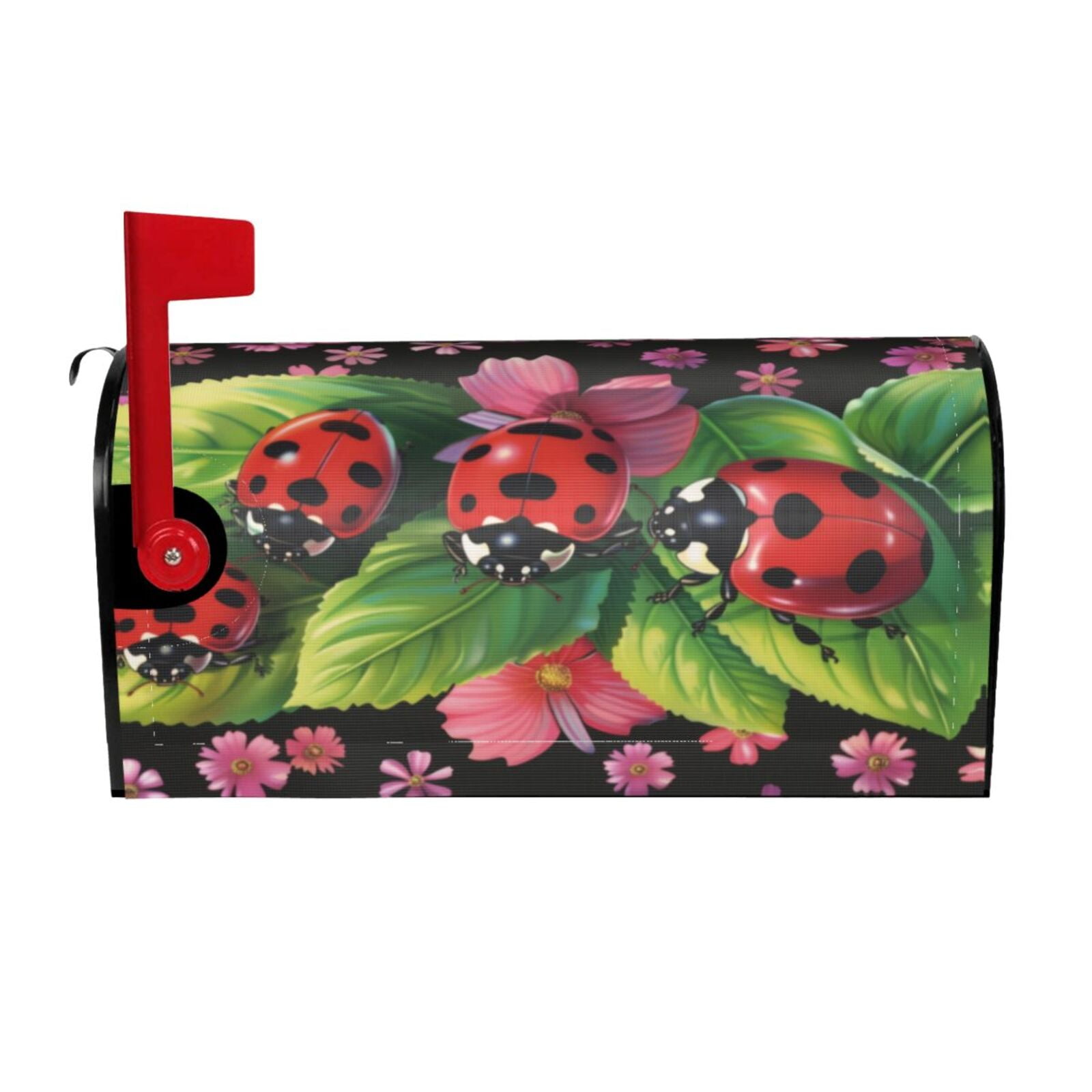 PHELIKA Ladybugs On Leaves Spring 01 Magnetic Mailbox Covers Standard ...