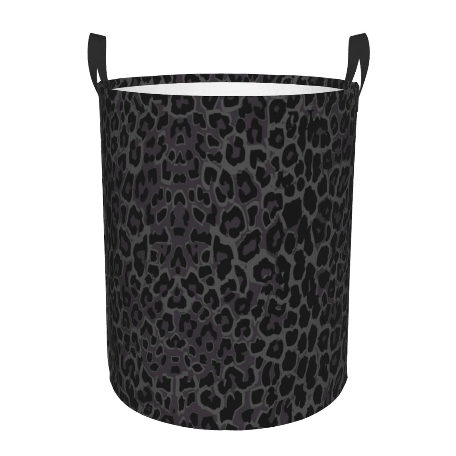 PHELIKA Leopard Print Laundry Hamper Waterproof Foldable Oxford Fabric ...