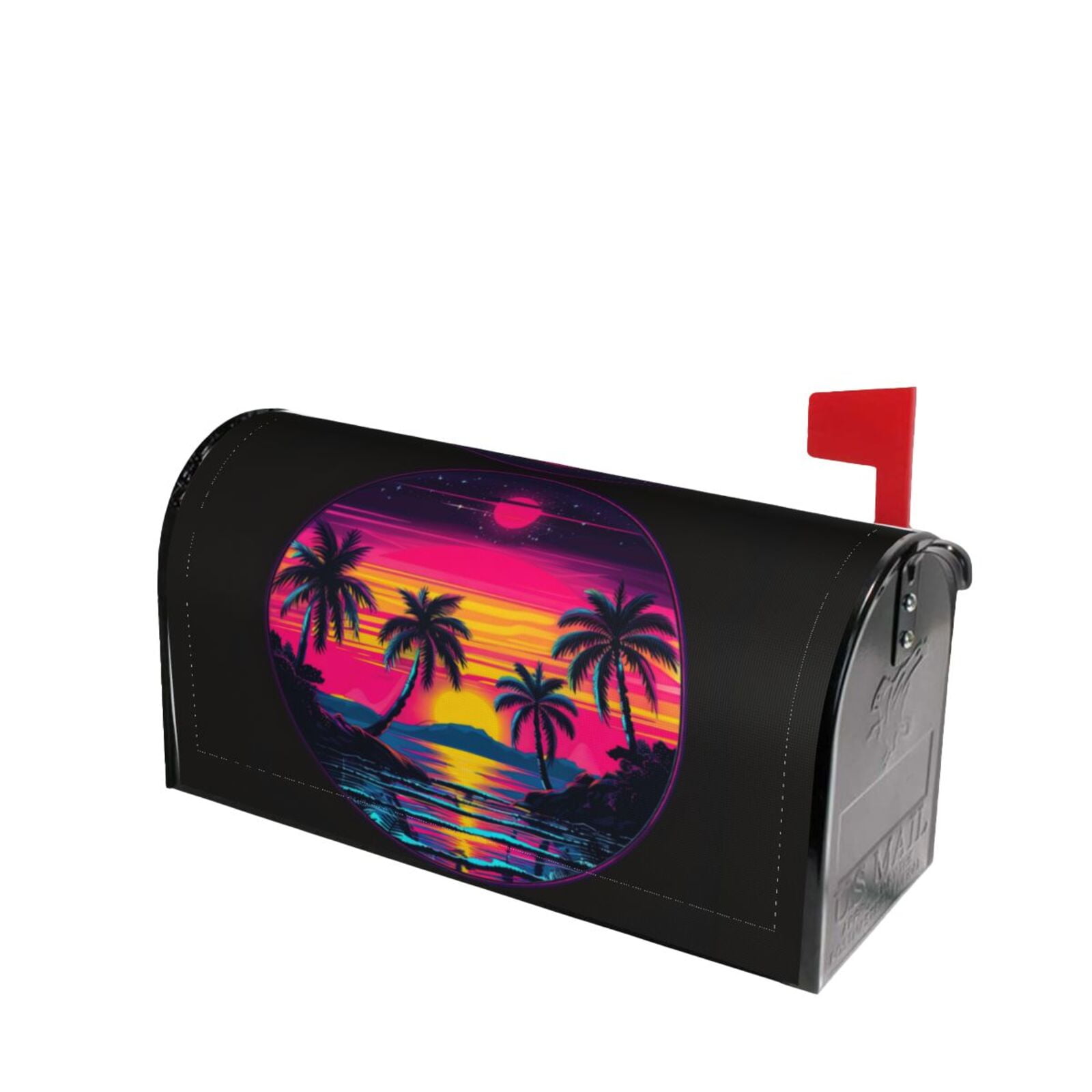 PHELIKA Neon Sunset Scene Palm Trees Tropical Sunsets Beach Landscape ...