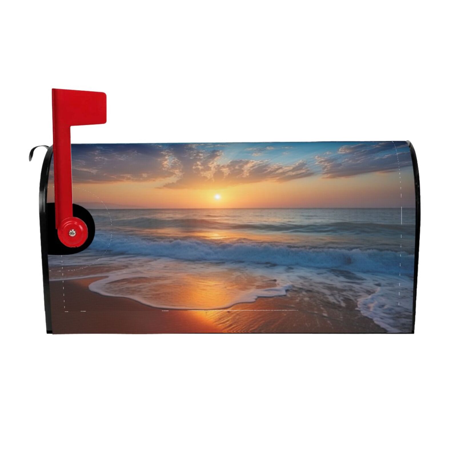 PHELIKA Ocean Waves Beach Sand Seaside Sunrise 02 Magnetic Mailbox ...