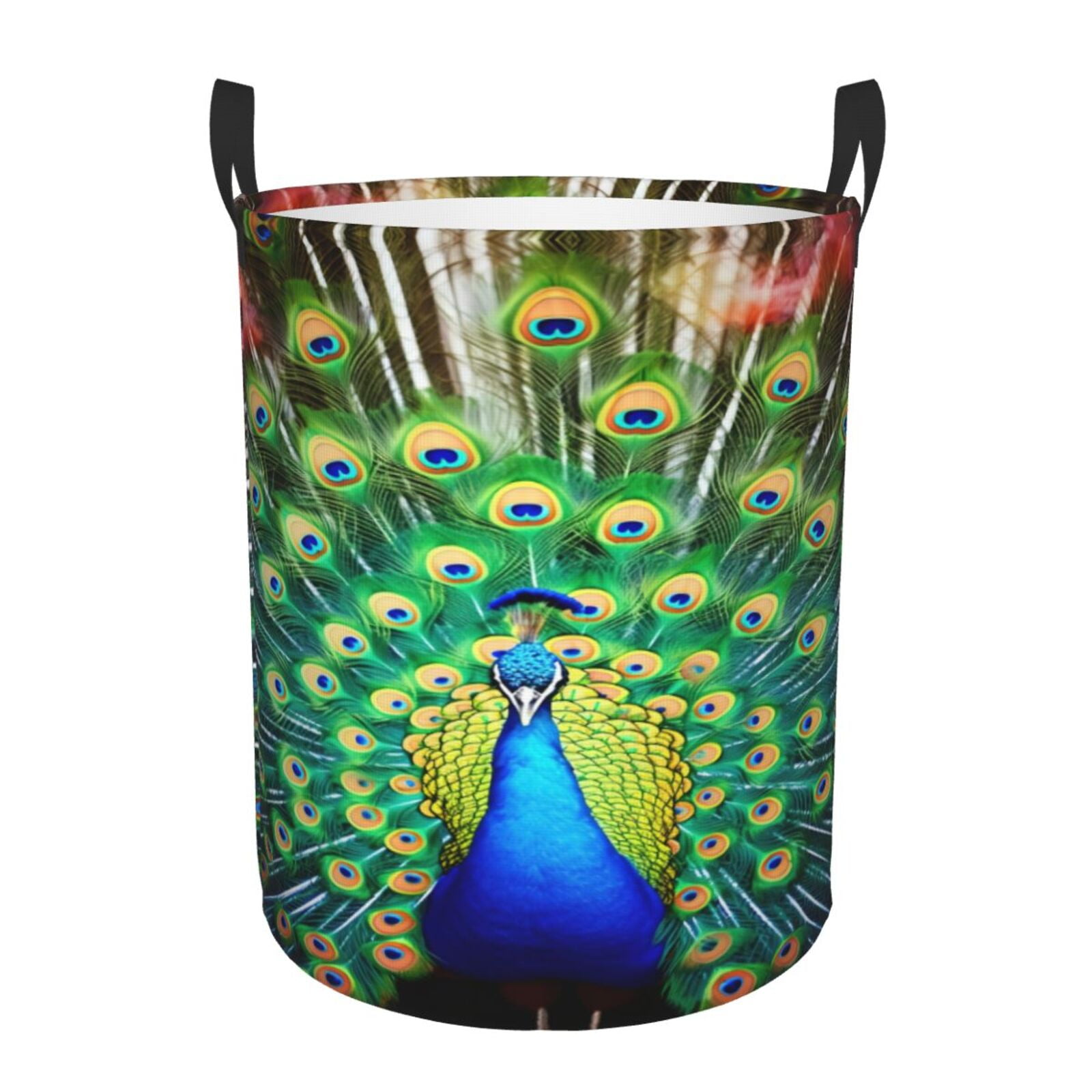 PHELIKA Peacock Feather Bird 02 Laundry Hamper Waterproof Foldable ...