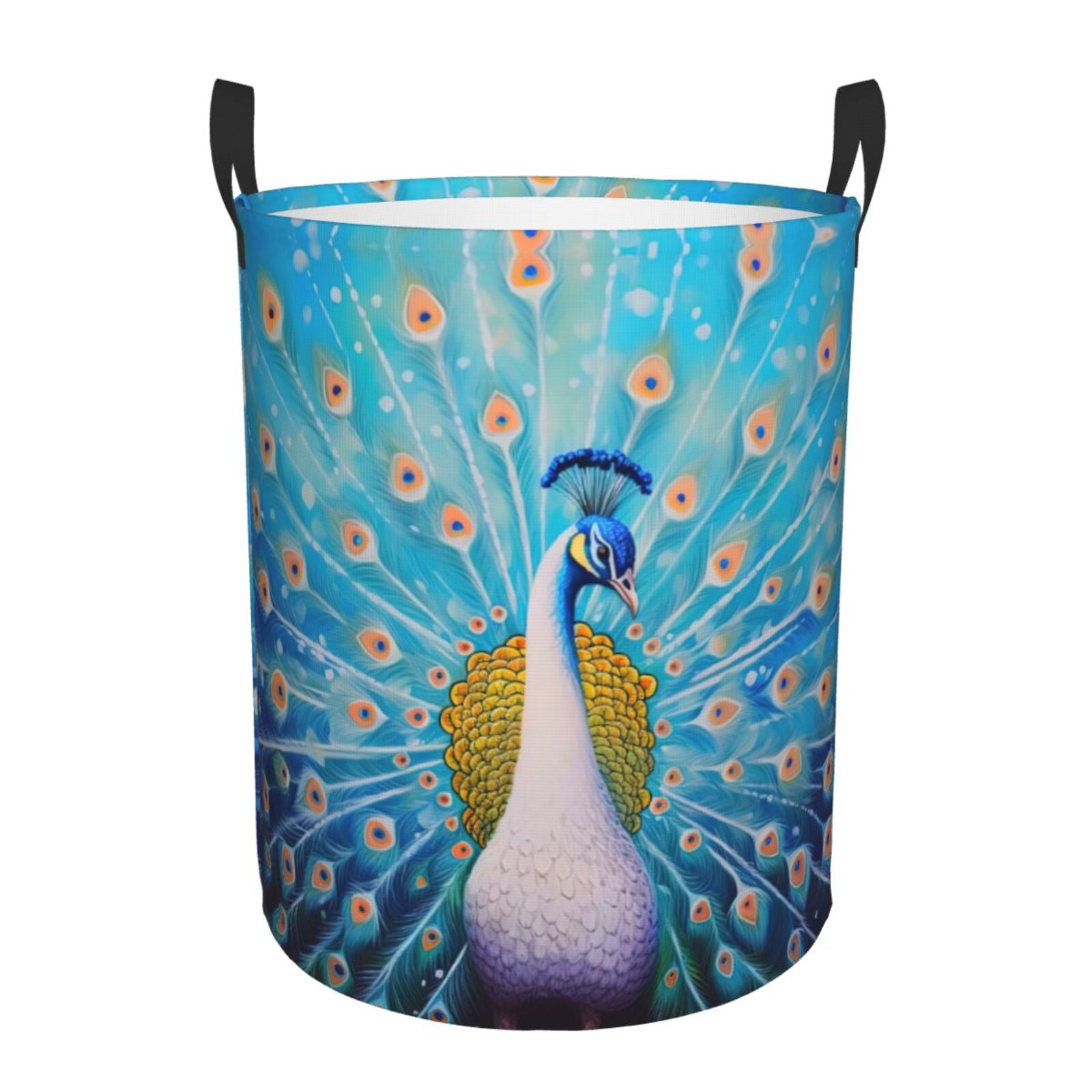 PHELIKA Peacock Feather Bird 04 Laundry Hamper Waterproof Foldable ...