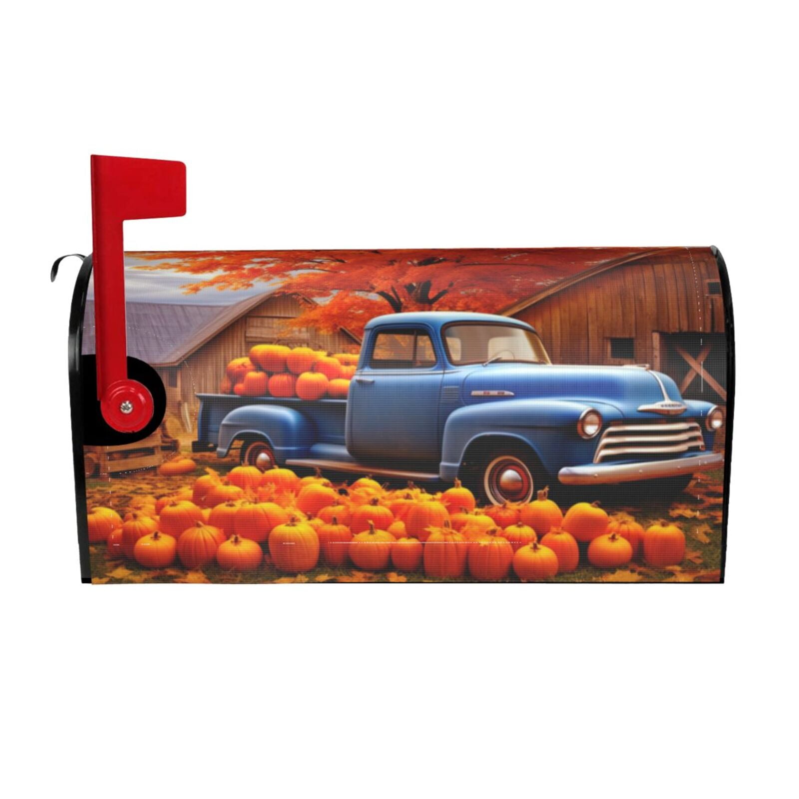 PHELIKA Pumpkin Fall Harvest Truck 01 Mailbox Covers Magnetic Mailbox ...