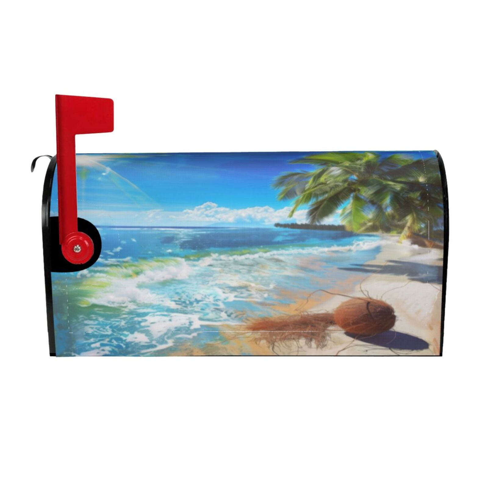 PHELIKA Sea Sunshine Beach Coconut 01 Magnetic Mailbox Covers Standard ...