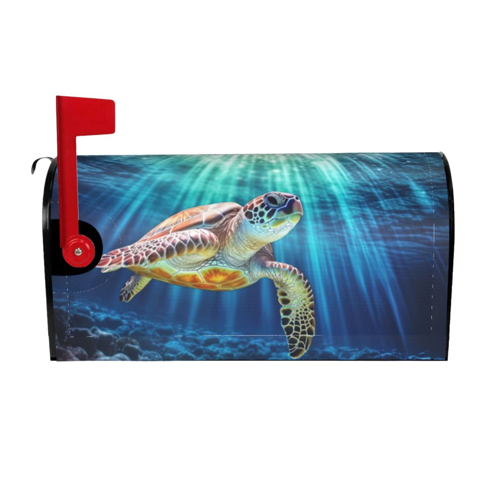 PHELIKA Sea Turtle Swiming In Underwater 01 Magnetic Mailbox Covers ...