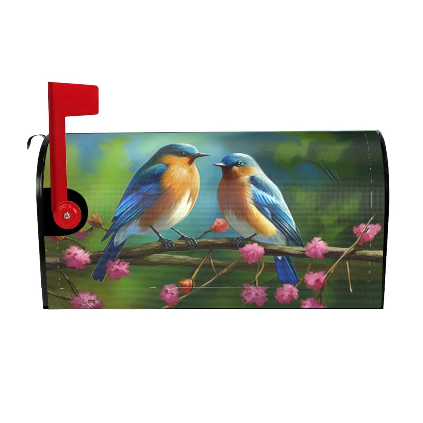 "PHELIKA Magnetic Mailbox Cover, Waterproof Oxford Cloth, Bird Design ...
