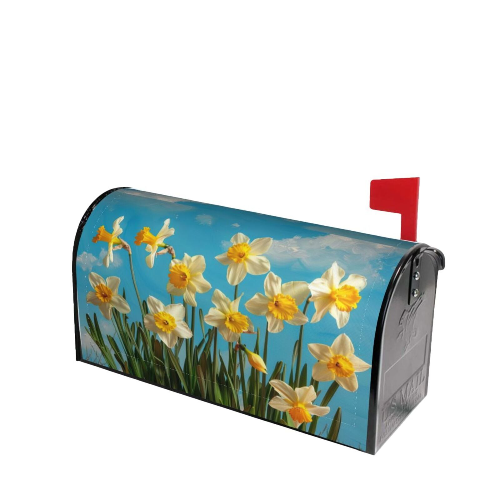 PHELIKA Spring Daffodils With Blue Sky Magnetic Mailbox Covers Post ...