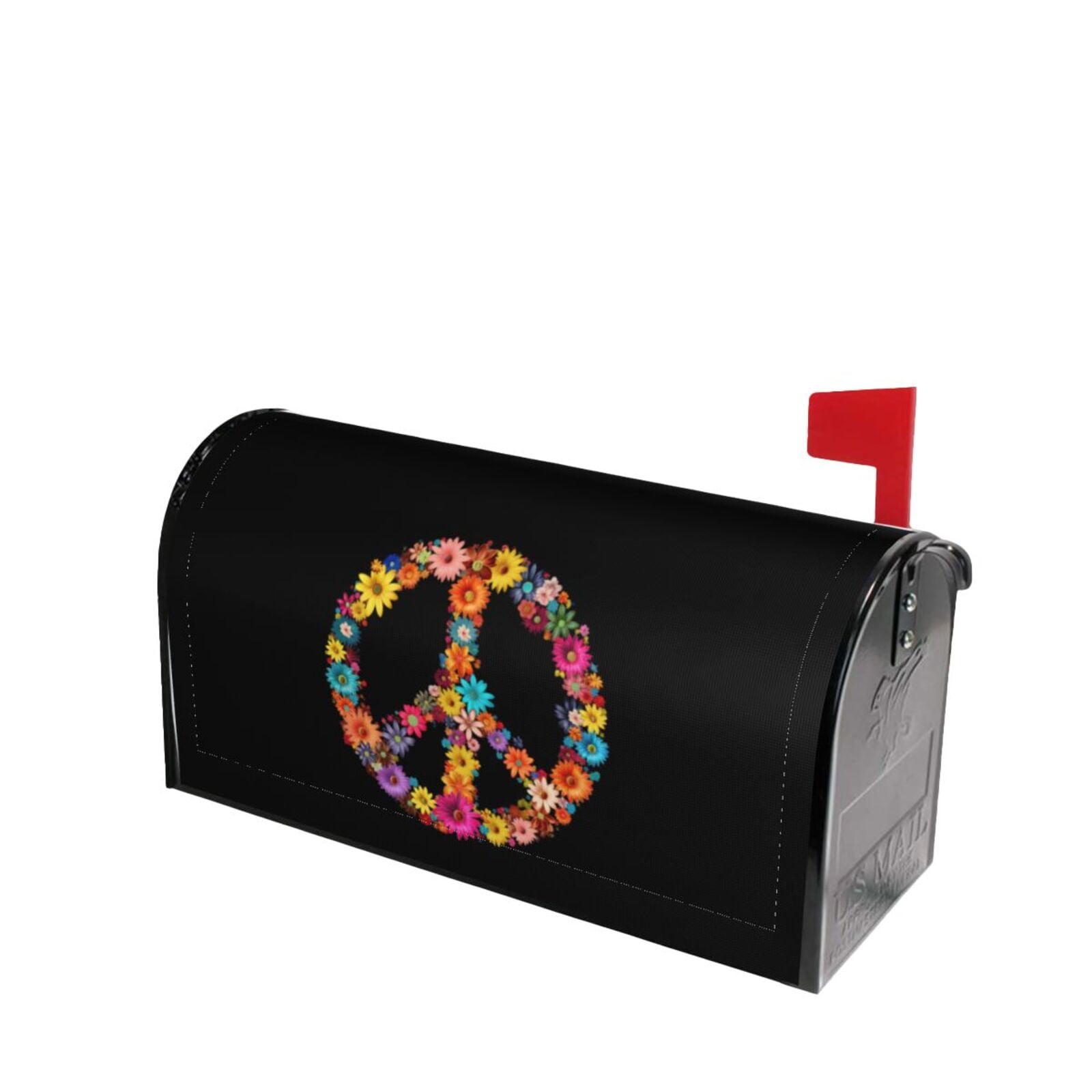 PHELIKA Spring Peace Sign Flower Symbol 02 Magnetic Mailbox Covers Post ...