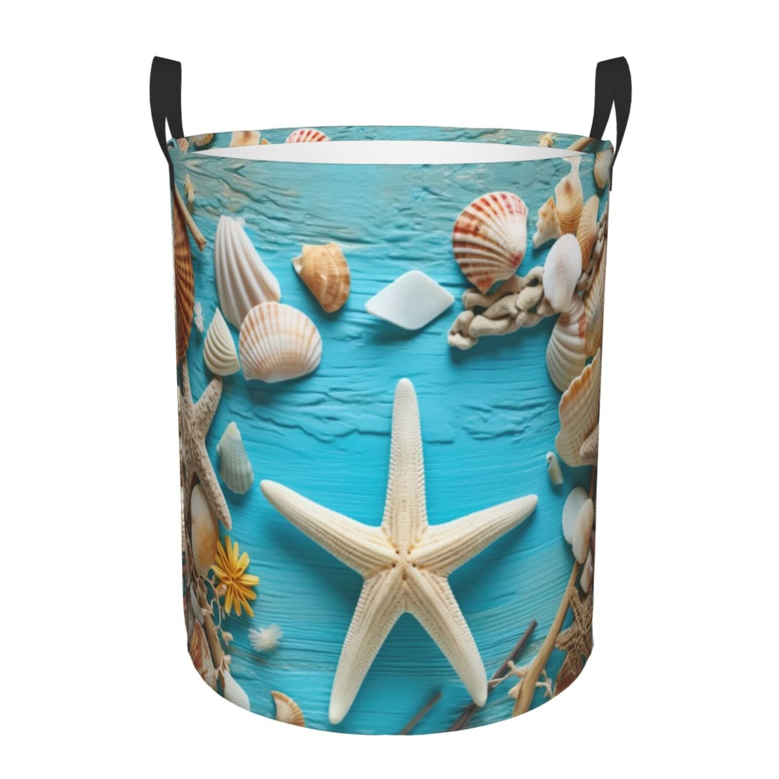 PHELIKA Summer Seashell Beach Starfish 02 Laundry Hamper Waterproof ...