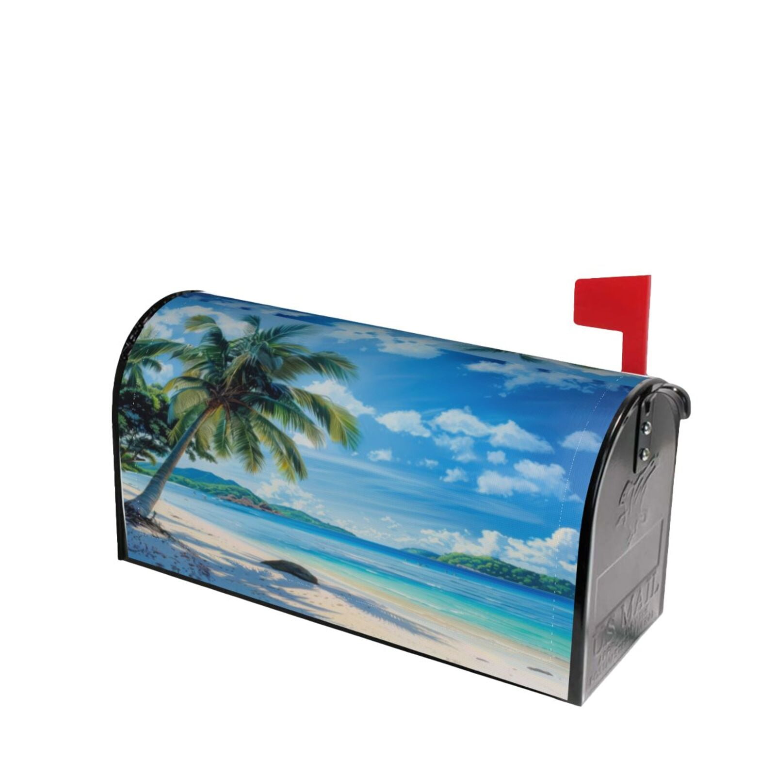 PHELIKA Tropical Beach Ocean Sea Palm Tree 04 Magnetic Mailbox Covers ...