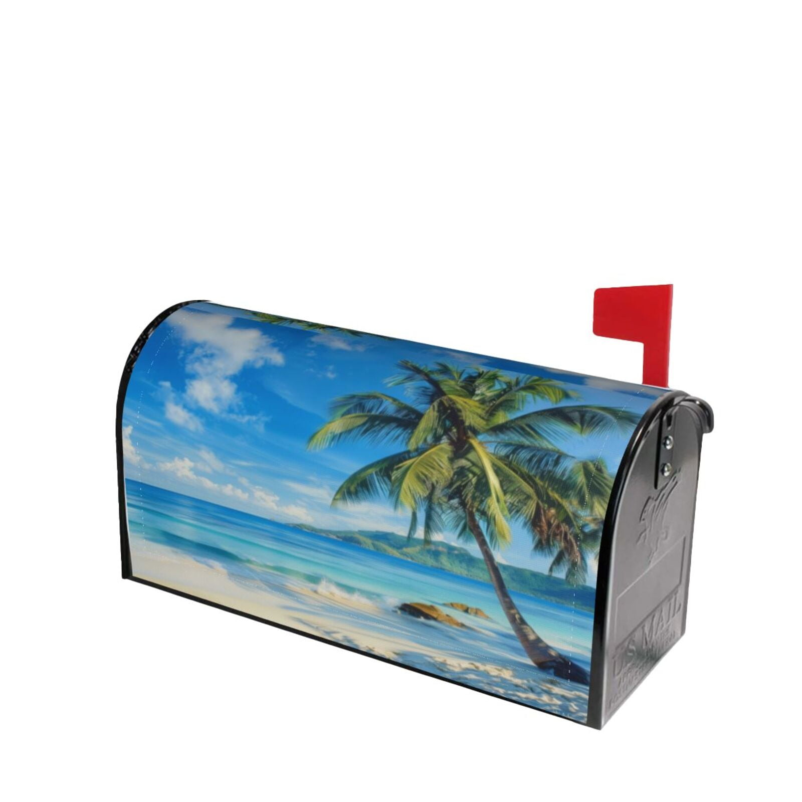 PHELIKA Tropical Beach Ocean Sea Palm Tree 05 Magnetic Mailbox Covers ...