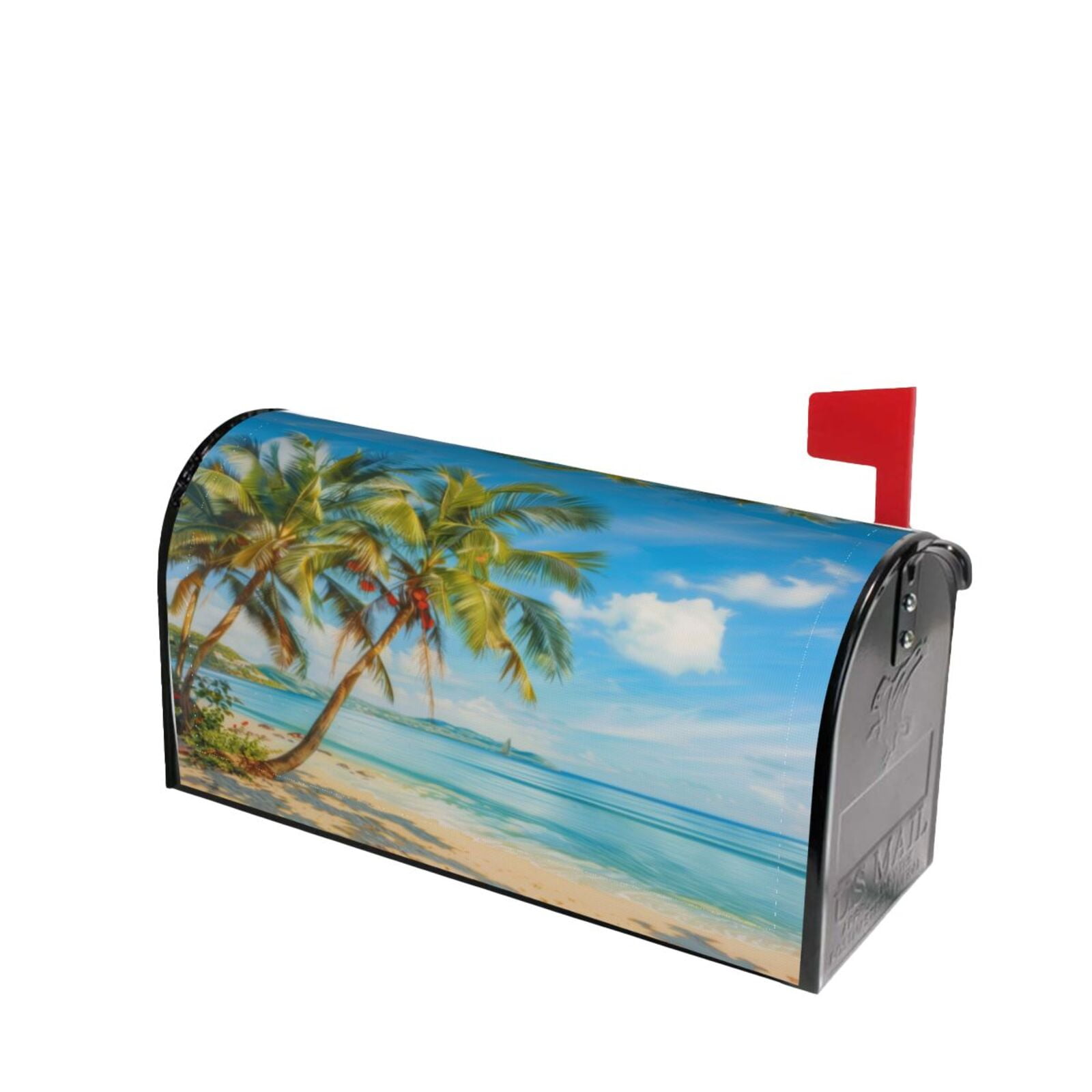 PHELIKA Tropical Beach Ocean Sea Palm Tree 06 Magnetic Mailbox Covers ...