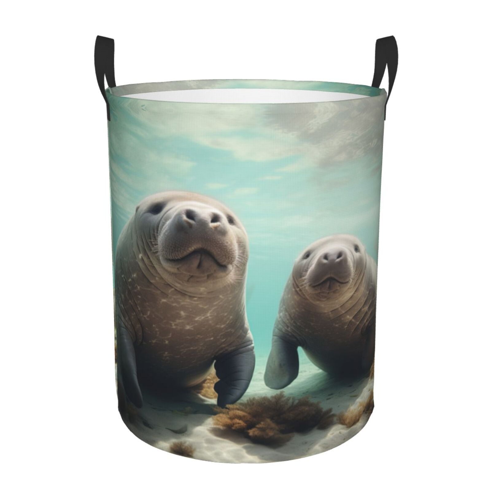 PHELIKA Underwater Ocean Sea Wildlife Manatee 02 Laundry Hamper ...