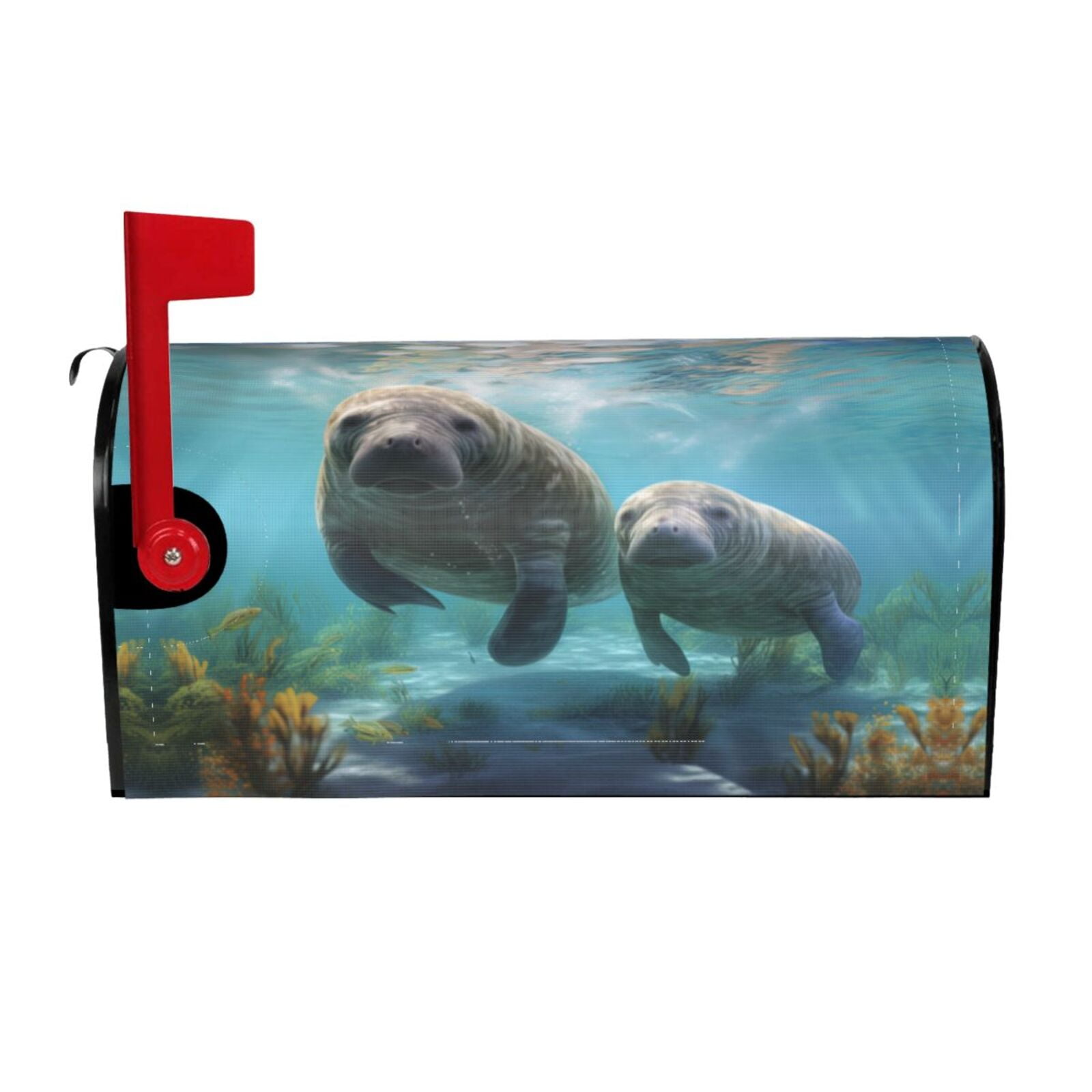 PHELIKA Underwater Ocean Sea Wildlife Manatee 04 Mailbox Covers ...