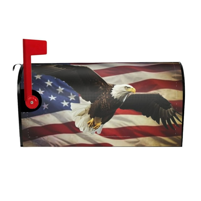 PHELIKA Usa Patriotic American Eagle Flag 02 Magnetic Mailbox Covers ...