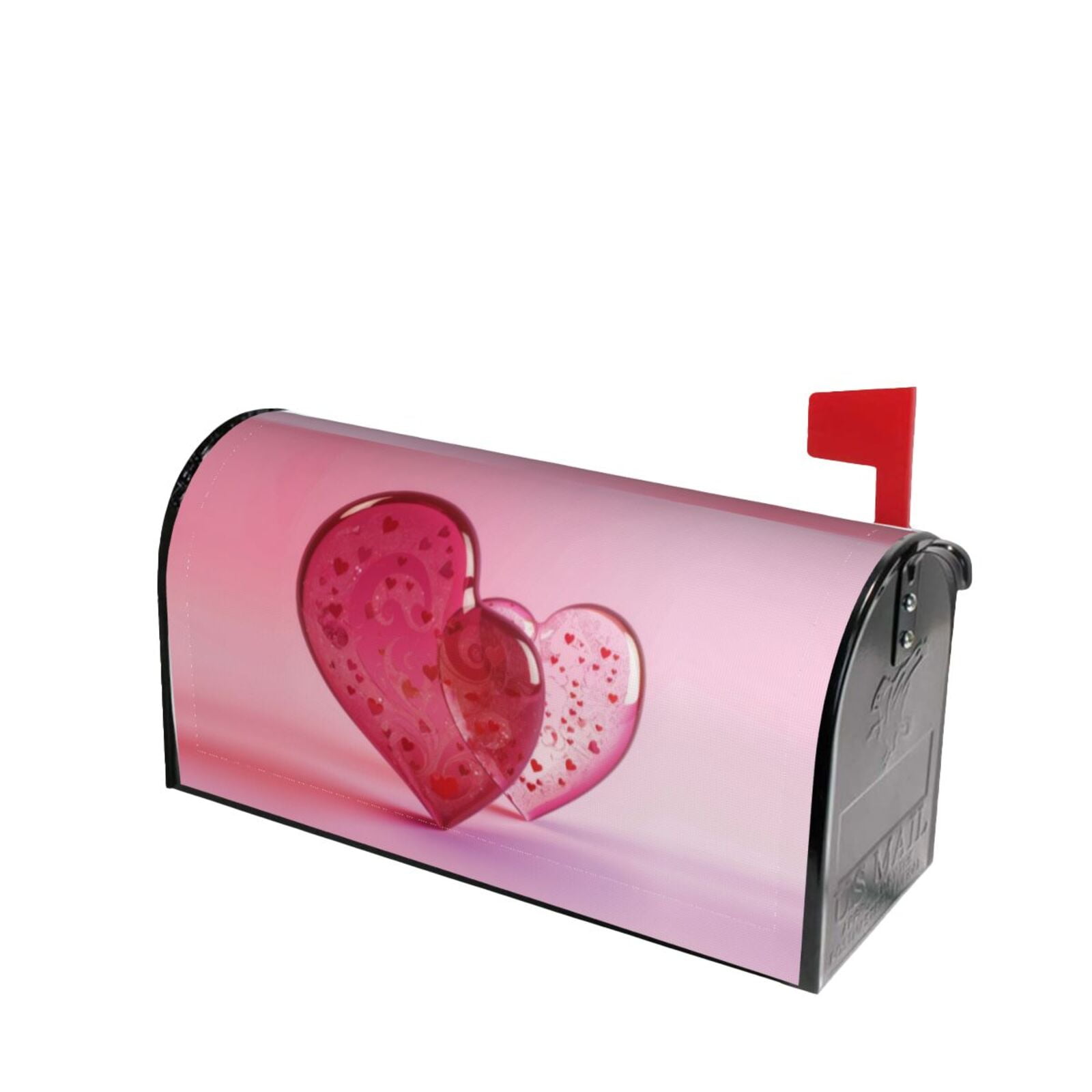 PHELIKA Valentine'S Heart On Pink 01 Magnetic Mailbox Covers Standard ...