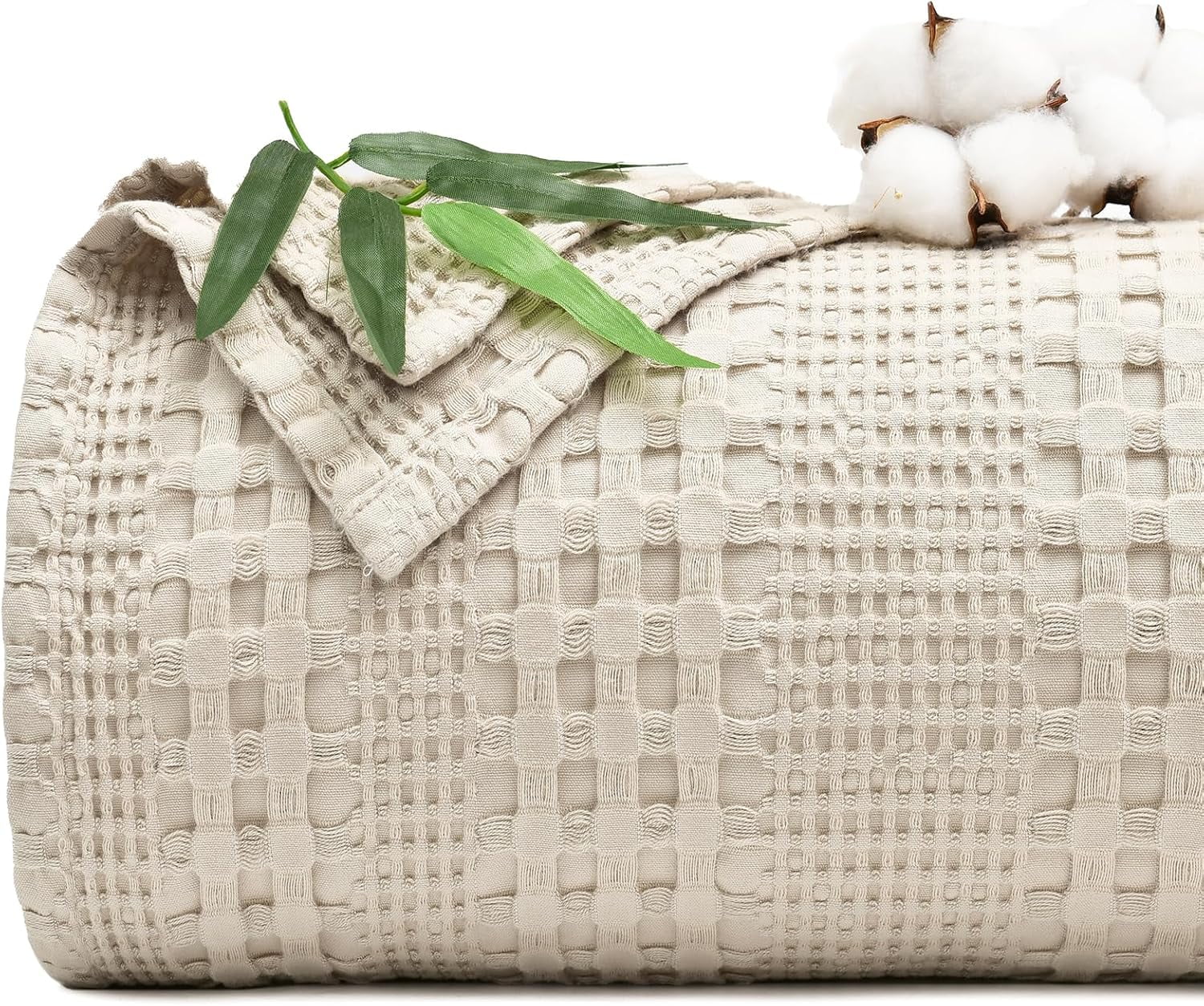 PHF Cooling Waffle Blanket Queen Size, Lightweight 60% Rayon Derived ...