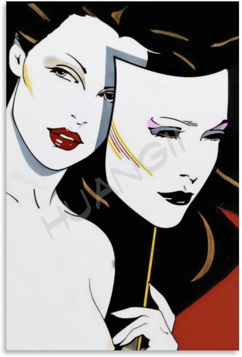 PHFZJYOU Artist Patrick Nagel Vintage Female Poster frameless Painting ...