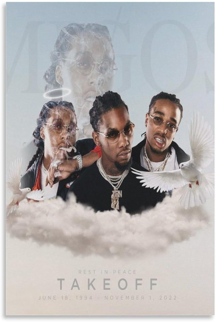 PHFZJYOU Rapper Takeoff Rap Hip Hop Singer Commemorative 5 Poster ...
