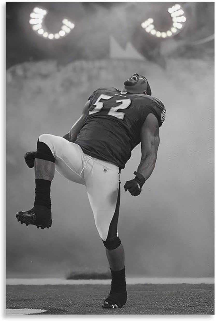 PHFZJYOU Ray Lewis Rugby Player Classic Art Poster frameless Painting ...
