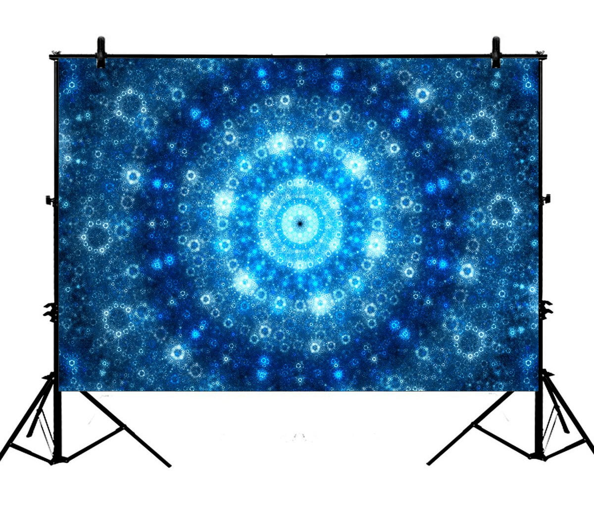 PHFZK 7x5ft Abstract Backdrops, Blue Glowing Spherical Fractal Artwork ...