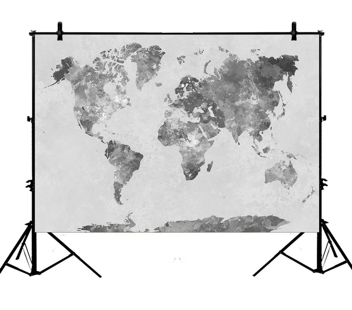 PHFZK 7x5ft Abstract Splatter Backdrops, World Map in Watercolor ...