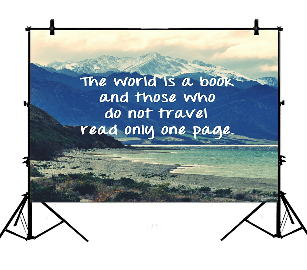 PHFZK 7x5ft Adventure Mountain Backdrops, Inspirational Quote ...