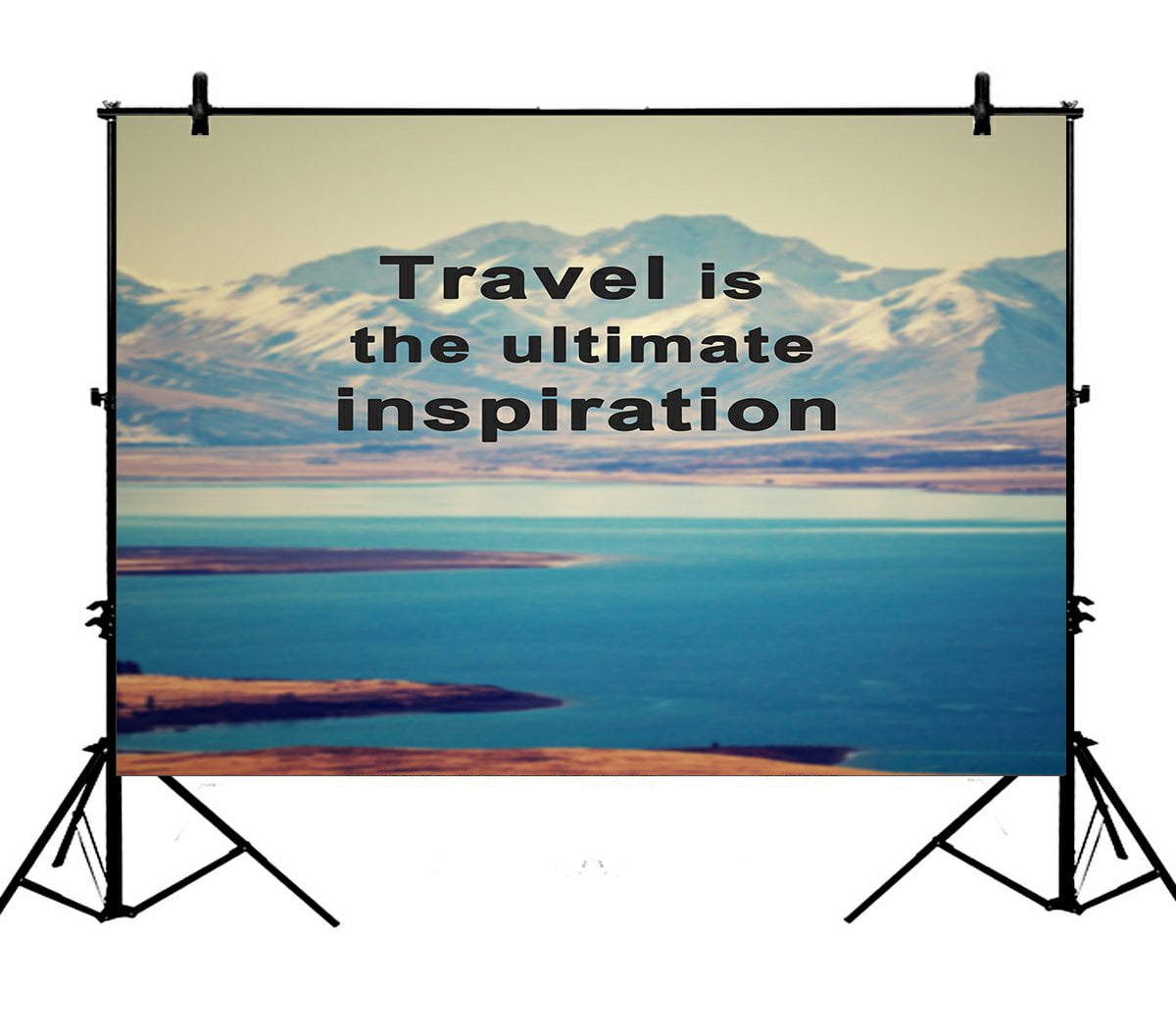 PHFZK 7x5ft Adventure Mountain Backdrops, Travel Inspirational Quote ...