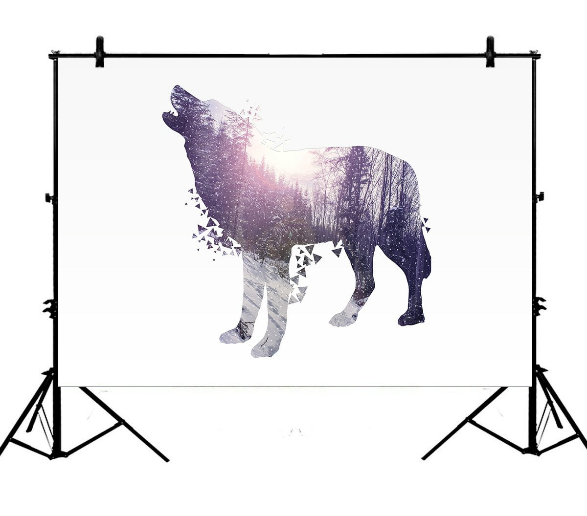 PHFZK 7x5ft Animal Backdrops, Art Wolf Silhouette Photography Backdrops ...