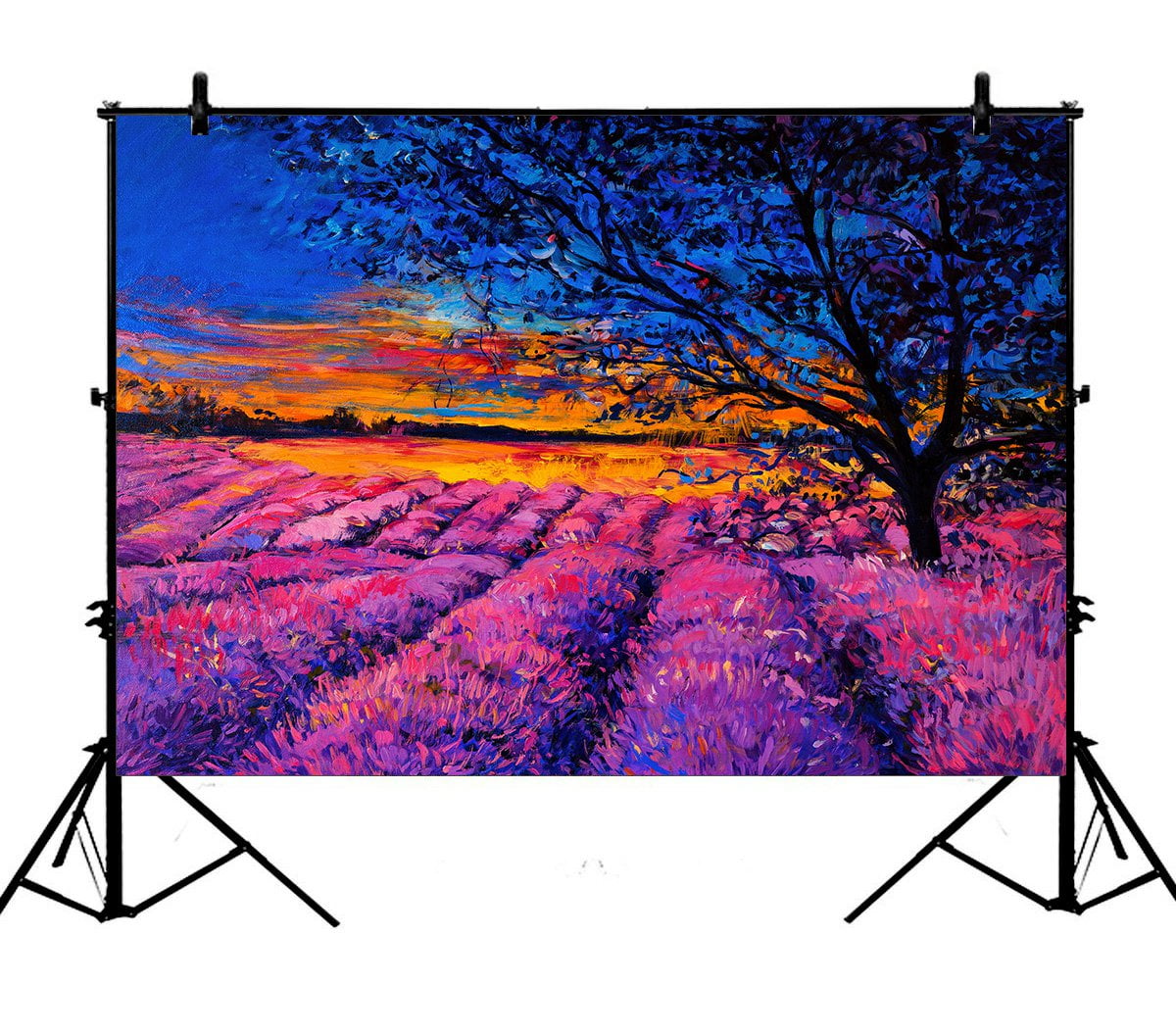 PHFZK 7x5ft Beautiful Flower Floral Lavender Field Backdrops, Oil ...