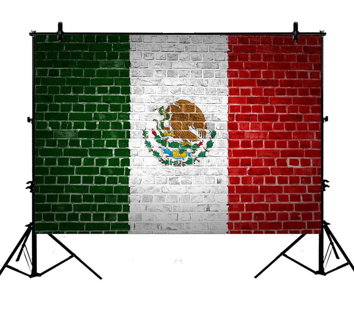PHFZK 7x5ft Brick Wall with Mexico Flag Photography Backdrops Polyester ...
