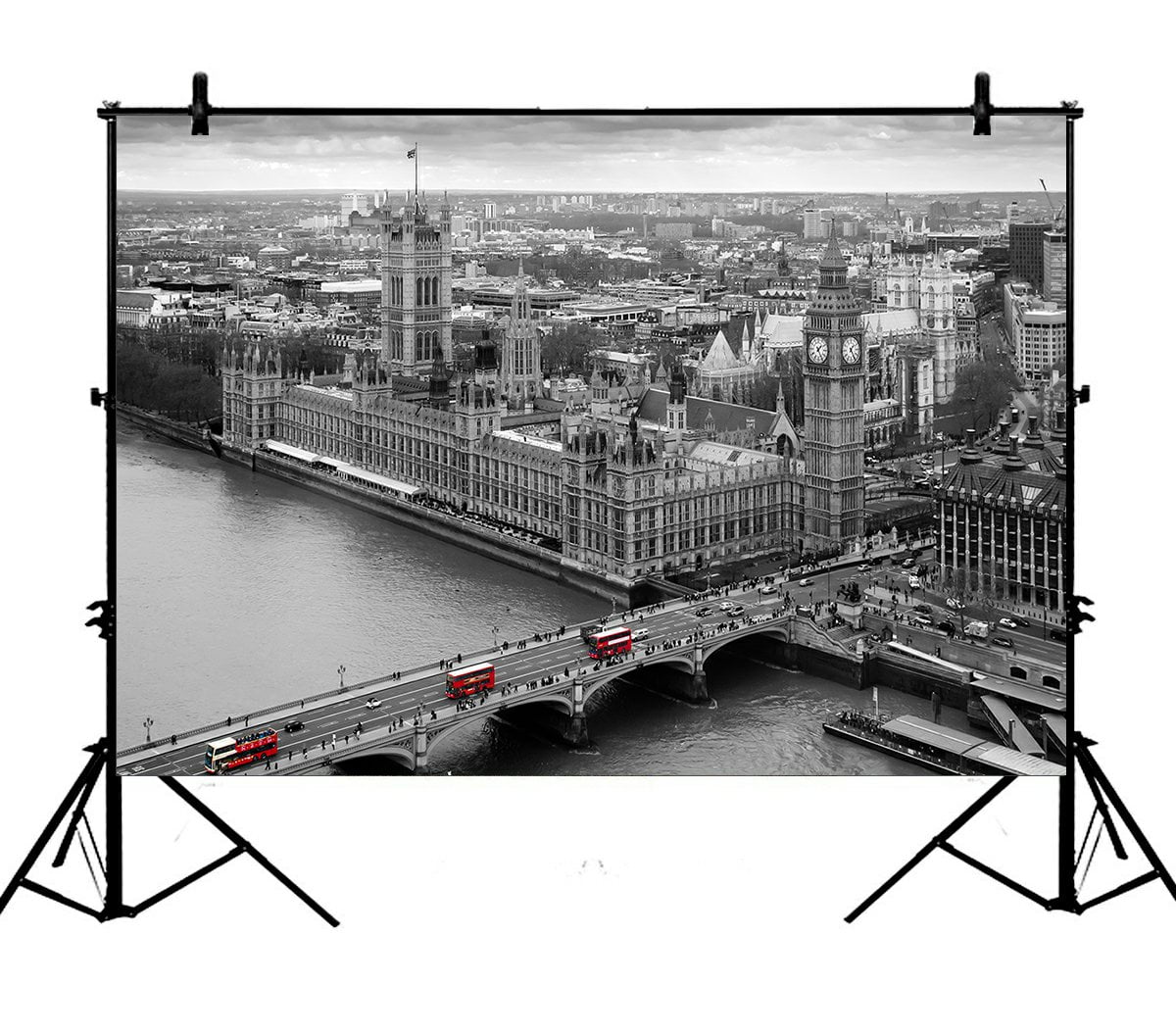 PHFZK 7x5ft Cityscape Backdrops, Black and White Aerial View of the ...